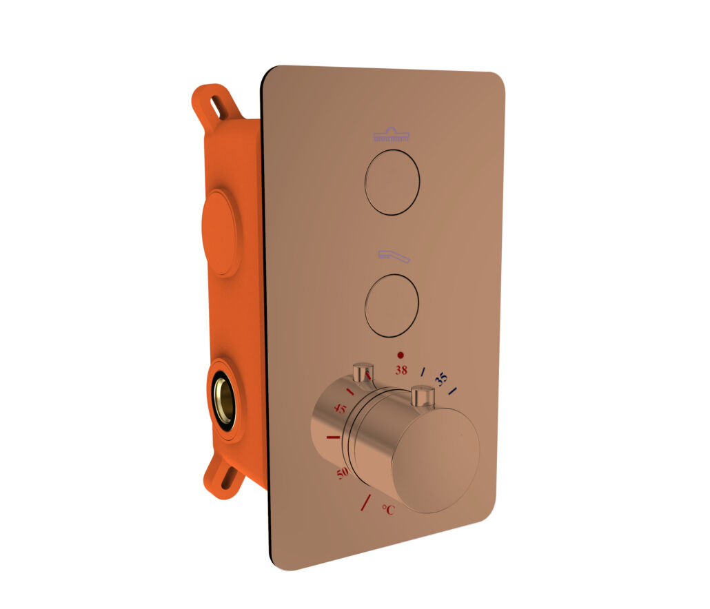 Douchekraan inbouwkraan Clic Dijon brons - Sanitairkiezer